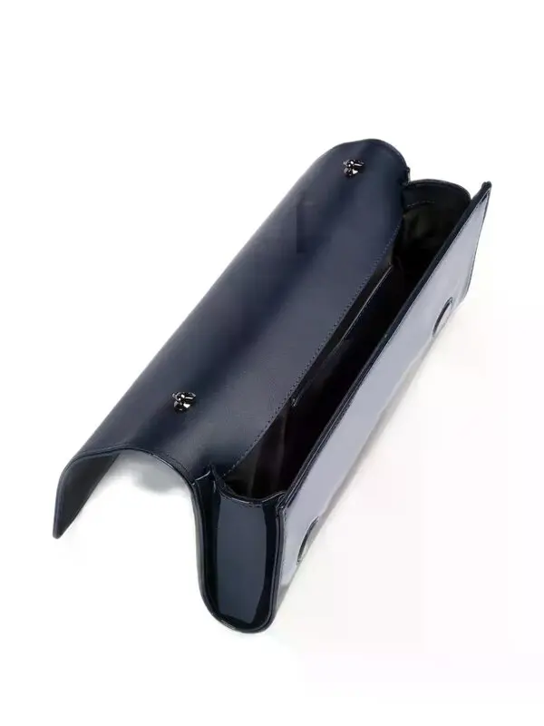 LE SILLA Logo-plaque Patent-finish Clutch Bag
