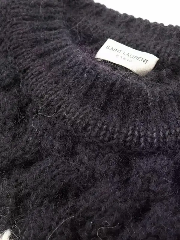 Saint Laurent 2010s Striped Chunky-knit Sweater