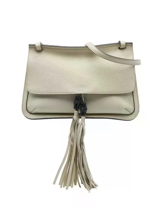 Gucci 2016-2026 Medium Leather Bamboo Daily Crossbody Bag - Brown