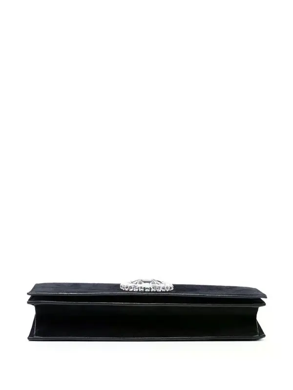 Gucci 2016-2026 Suede Broadway Crystal Clutch Bag