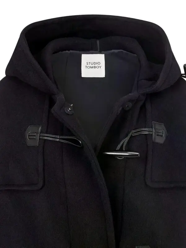 STUDIO TOMBOY Hooded Toggle-fastening Coat