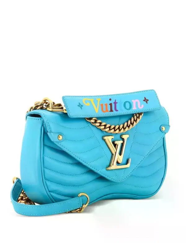 LOUIS VUITTON New Wave Chain Bag Quilted Leather Mm Crossbody Bag