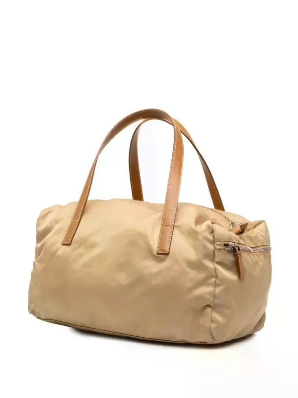Prada 2013-2026 Saffiano Trimmed Tessuto Boston Bag