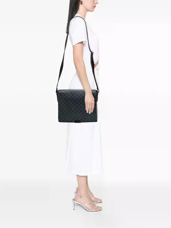 LOUIS VUITTON 2014 Damier Graphite District Mm Crossbody Bag