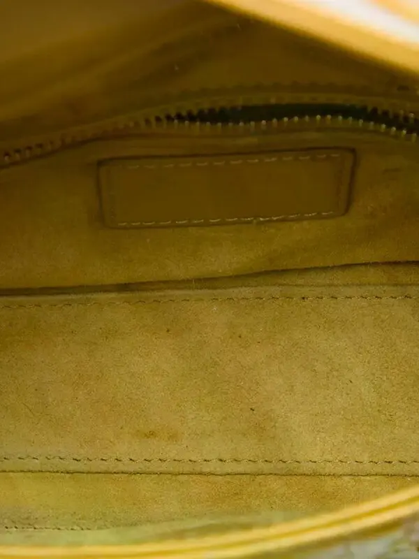 Dior 2019 Mini Patent Cannage Lady Satchel - Yellow