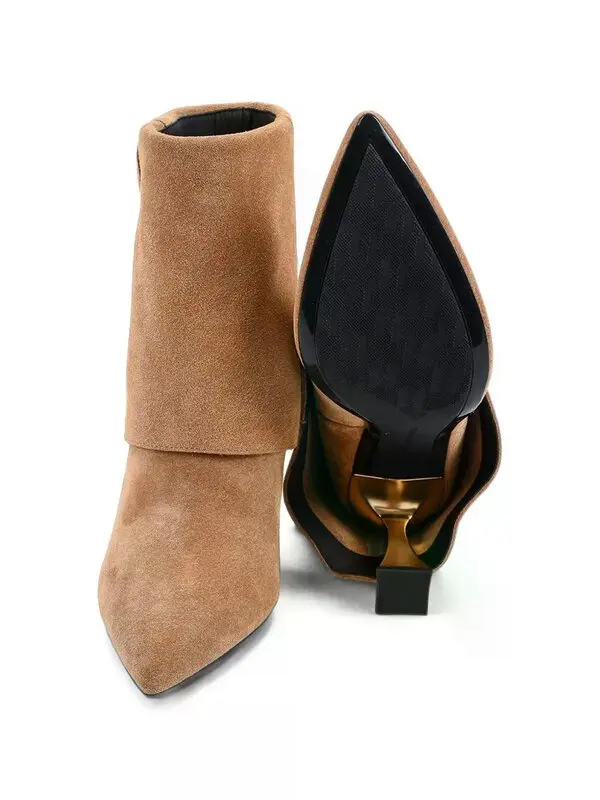 Karl Lagerfeld Logo-plaque Foldover-detail Ankle Boots
