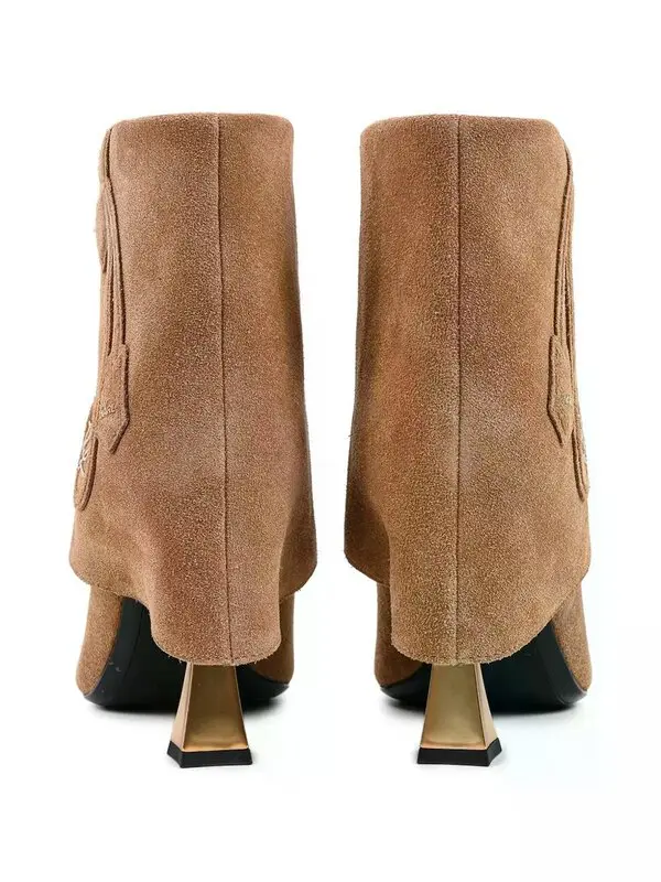 Karl Lagerfeld Logo-plaque Foldover-detail Ankle Boots