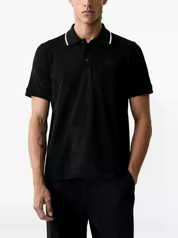 Karl Lagerfeld Logo-embroidered Polo Shirt