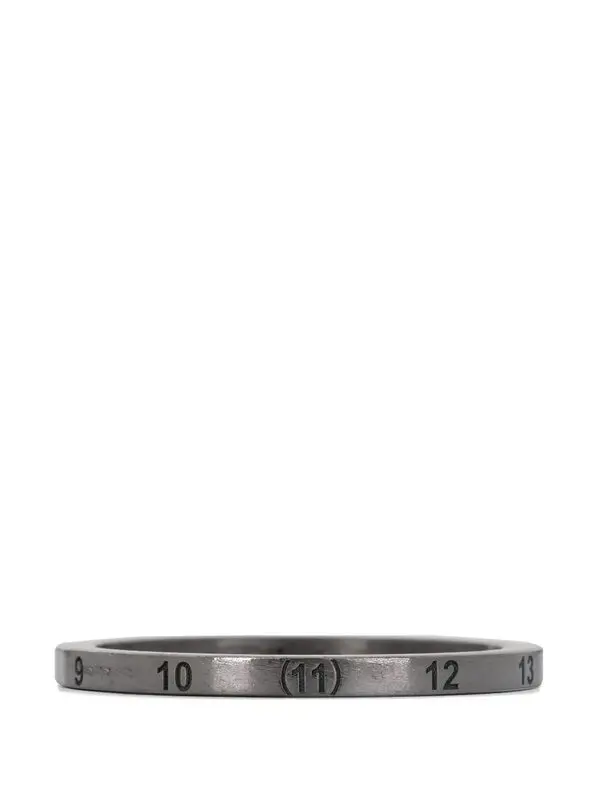 MAISON MARGIELA Engraved-logo Ring - Grey