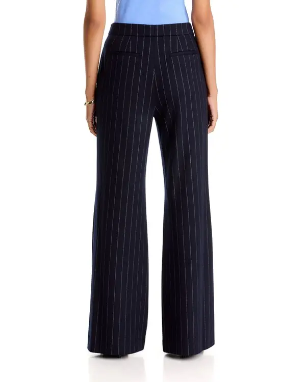 Lafayette 148 New York Lafayette Pinstripe Wool Jersey Flare Pant