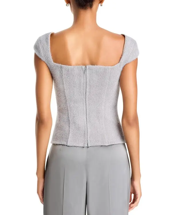 Giuseppe Di Morabito Boucle Bustier With Rose Embellishment