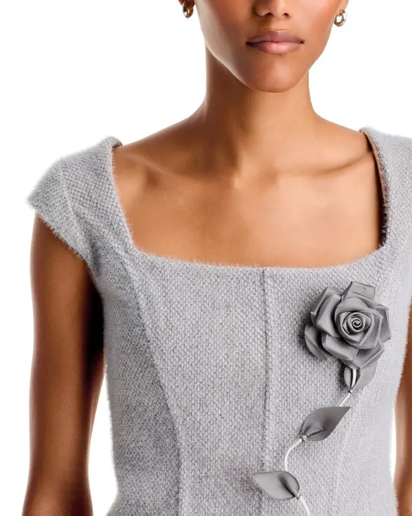 Giuseppe Di Morabito Boucle Bustier With Rose Embellishment