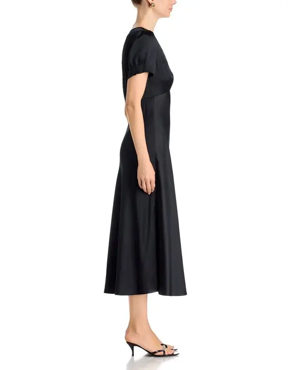 Johnny Was Yammilet Silk Embroidered Midi Dress