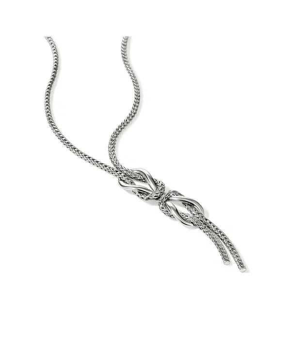 John Hardy Sterling Love Knot Woven Necklace