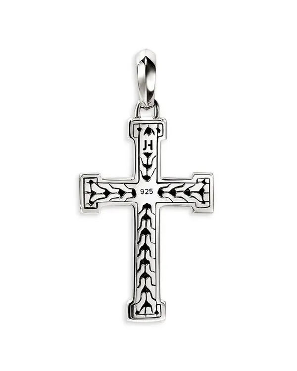 John Hardy Sterling Jh Essential Diamond Cross Pendant, 0.09 Tcw