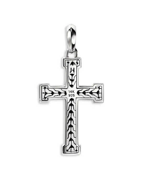 John Hardy 14k Yellow Gold & Sterling Jh Essential Cross Pendant