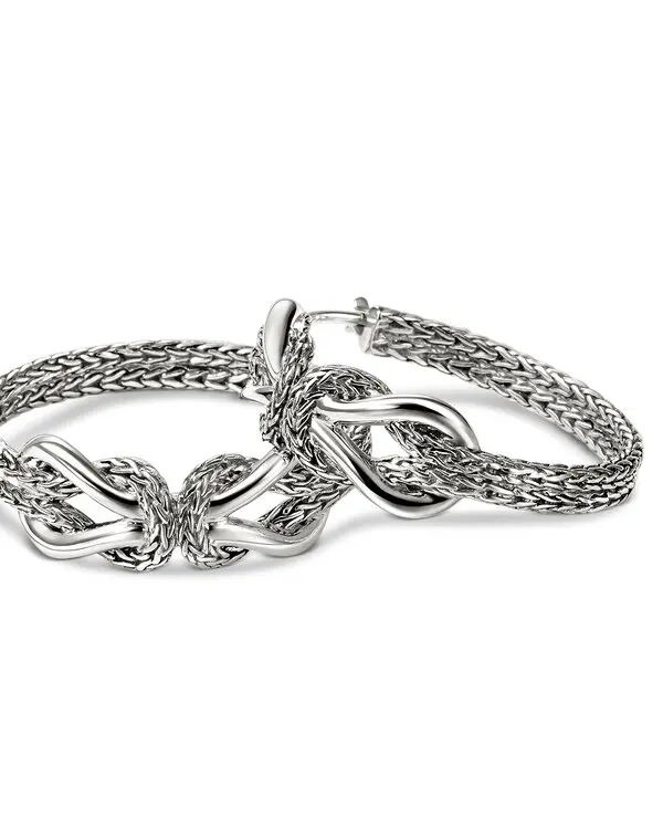 John Hardy Sterling Love Knot Infinite Hoop Earrings