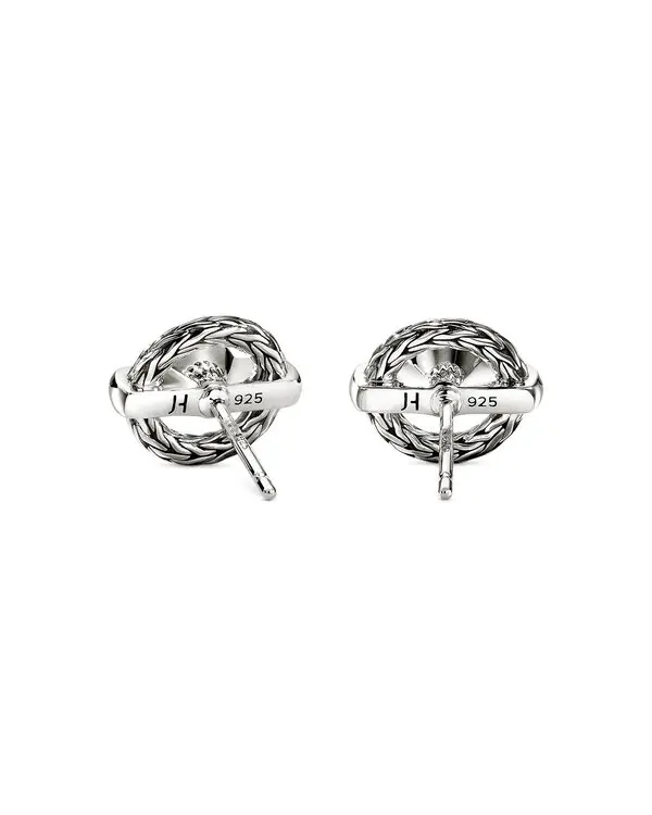 John Hardy Sterling Icon Tanzanite & Diamond Halo Stud Earrings