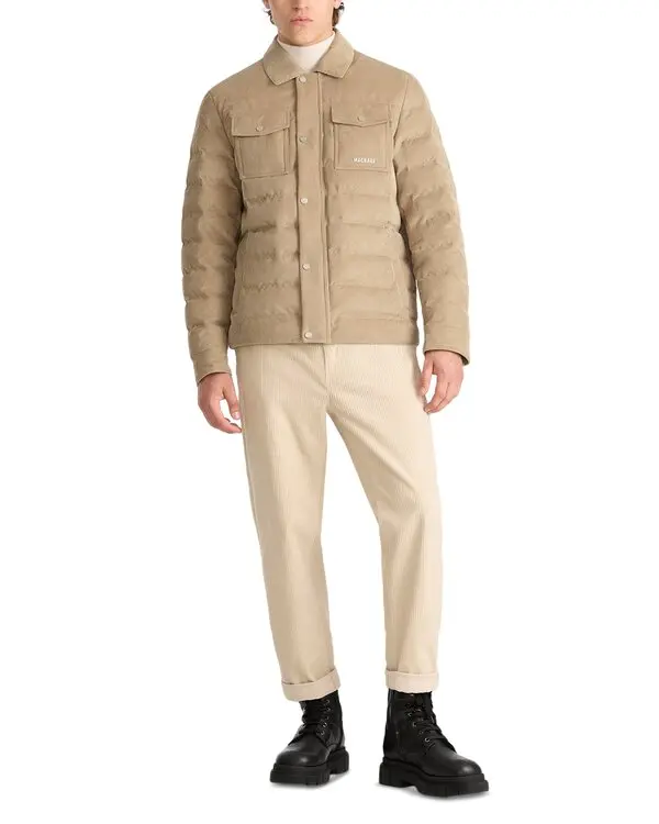 Mackage Cohen Corduroy Quilted Down Jacket - Light Camel