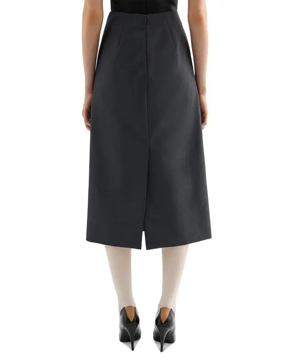 JIL SANDER Fil-a-fil Wool & Mohair Skirt