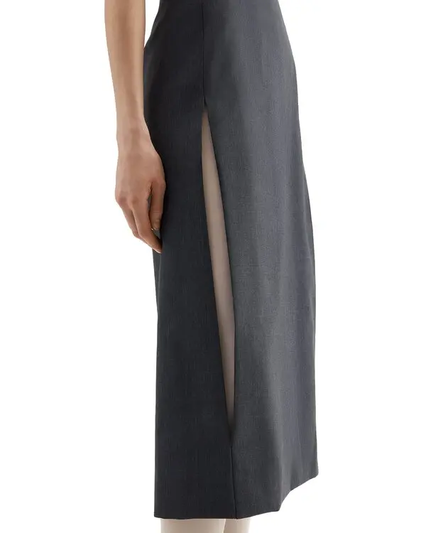 JIL SANDER Fil-a-fil Wool & Mohair Skirt