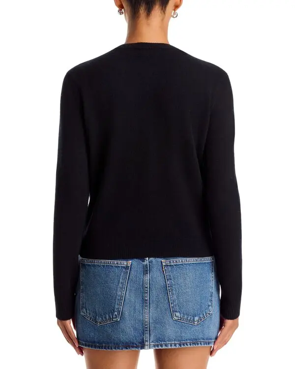 GUIZIO June Relaxed Crewneck Cardigan - Black