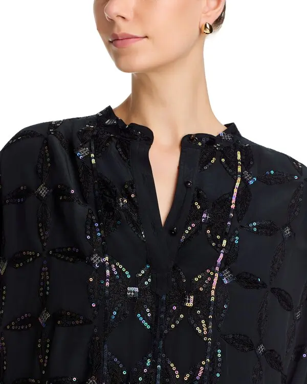 Johnny Was Loryie Sequinned Shift Dress