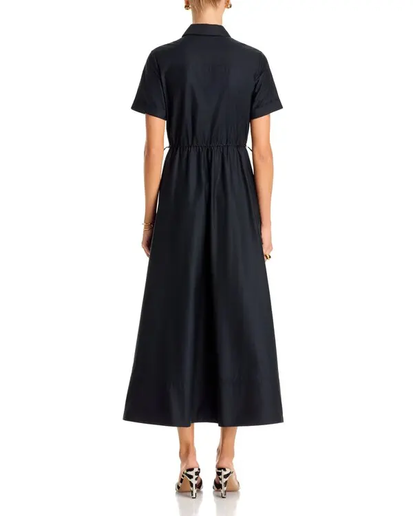TOCCIN Maxine Short Sleeve Cotton Blend Shirt Dress