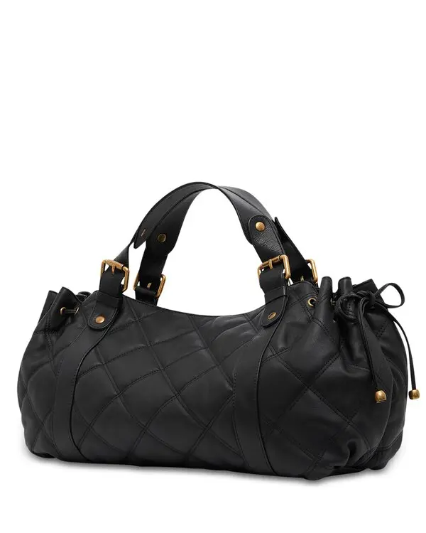 Gerard Darel 24h Matelasse Leather Overnight Bag