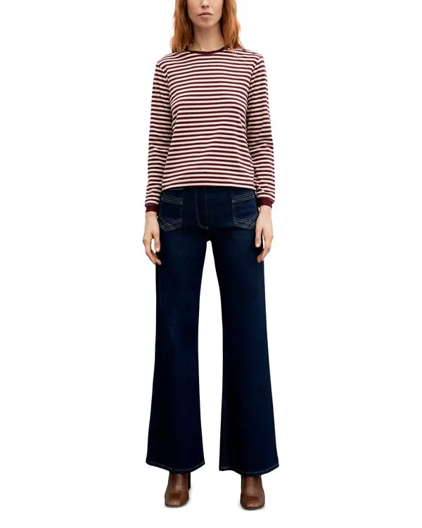 Gerard Darel Belle Lyocell Blend Long Sleeve Tee