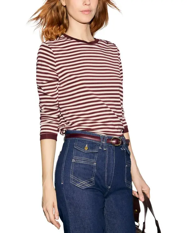 Gerard Darel Belle Lyocell Blend Long Sleeve Tee