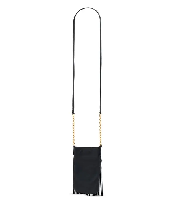 Gerard Darel Charlotte Fringe Leather Crossbody Phone Bag