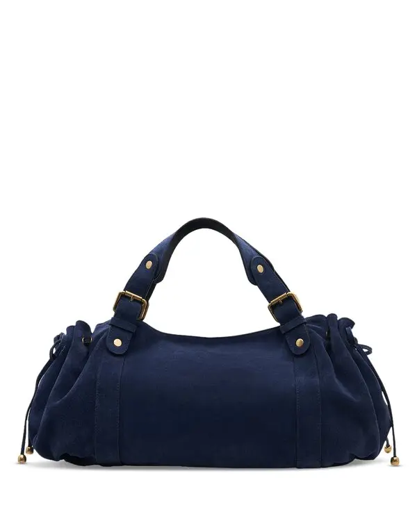Gerard Darel 24h Suede Duffel Bag - Ink