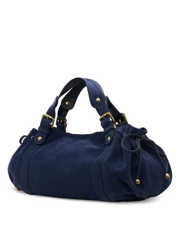 Gerard Darel 24h Suede Duffel Bag - Ink