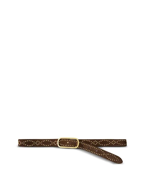 Veronica Beard Studded Loop Suede Belt