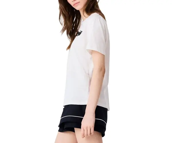 Maje Tilt Cotton Paris Embroidered Tee