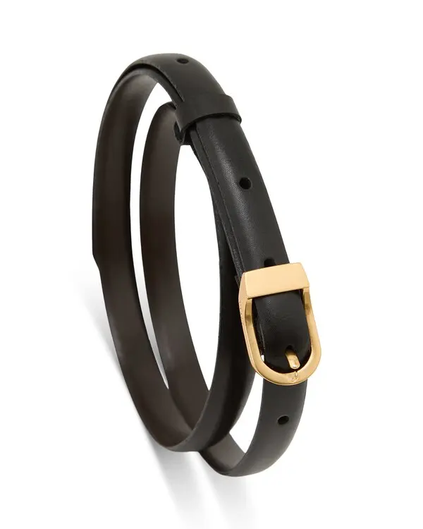 REISS Mila Mini Bucke Leather Belt