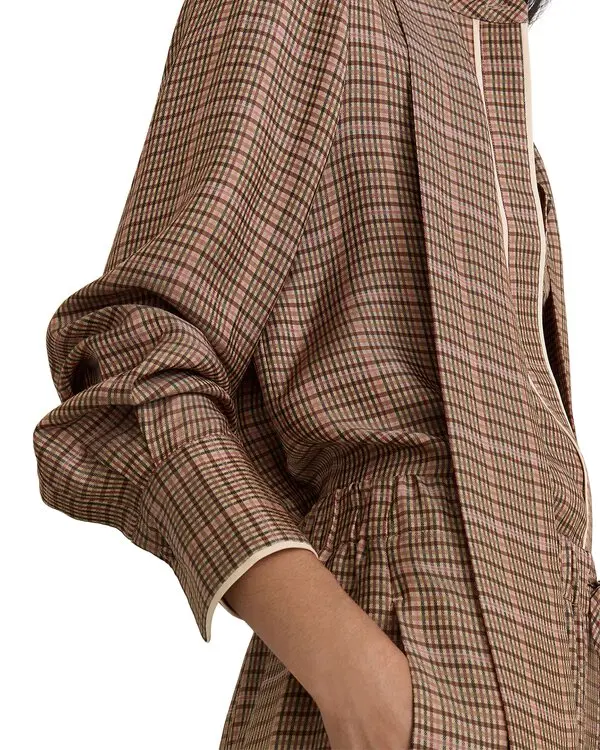 REISS Minnie Tie Neck Long Sleeve Blouse
