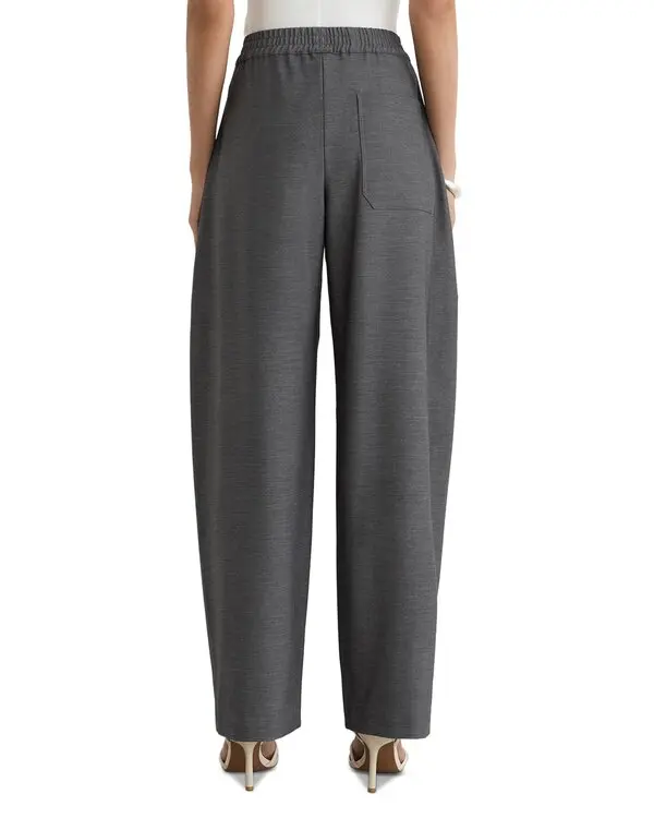 REISS Elle Barrel Leg Trousers
