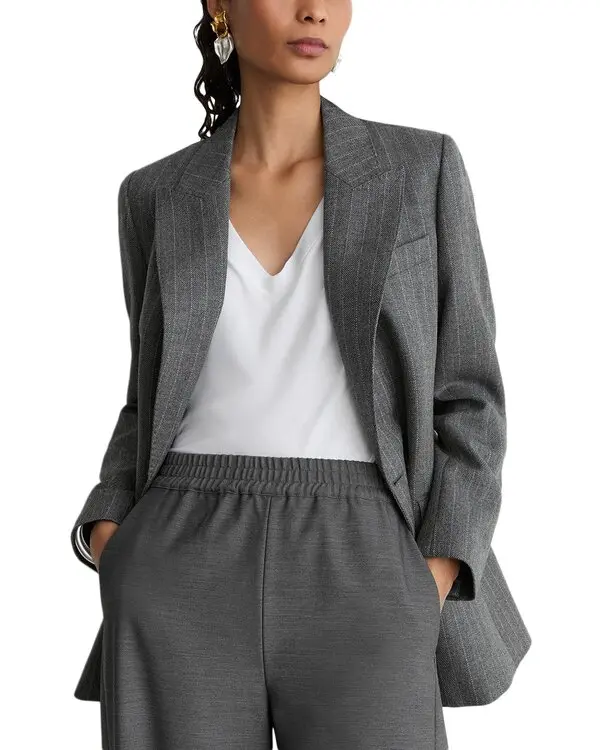 REISS Elle Barrel Leg Trousers