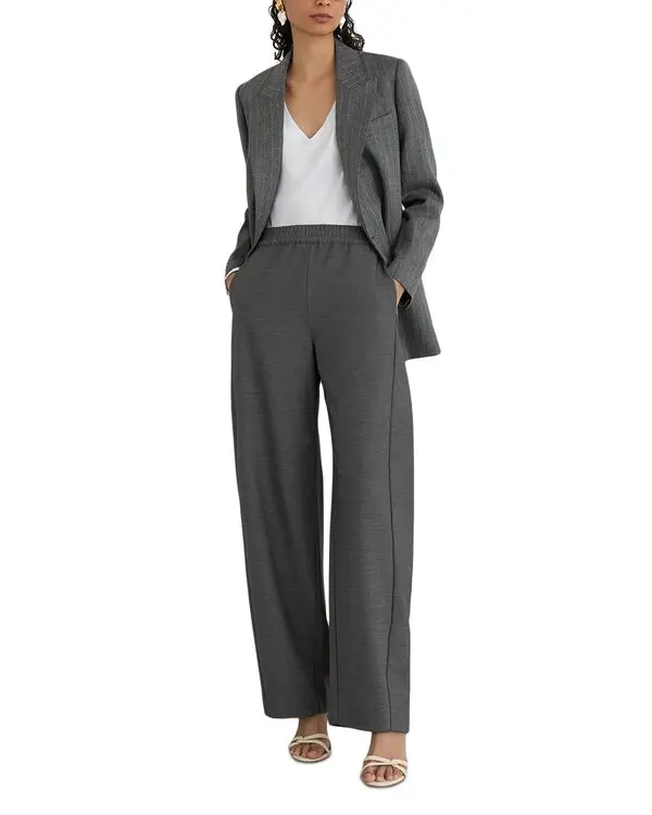 REISS Elle Barrel Leg Trousers