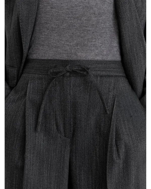 REISS Derby Wool Blend Wide Leg Pants