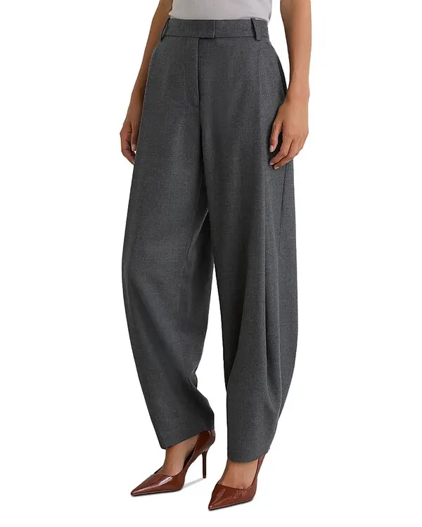 REISS Aries Deep Pleat Barrel Pants
