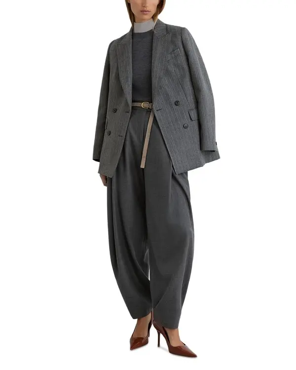 REISS Aries Deep Pleat Barrel Pants