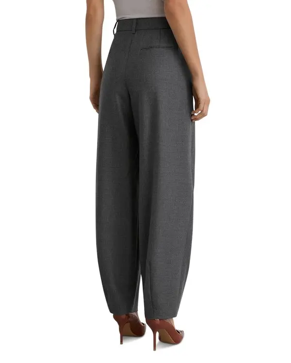 REISS Aries Deep Pleat Barrel Pants