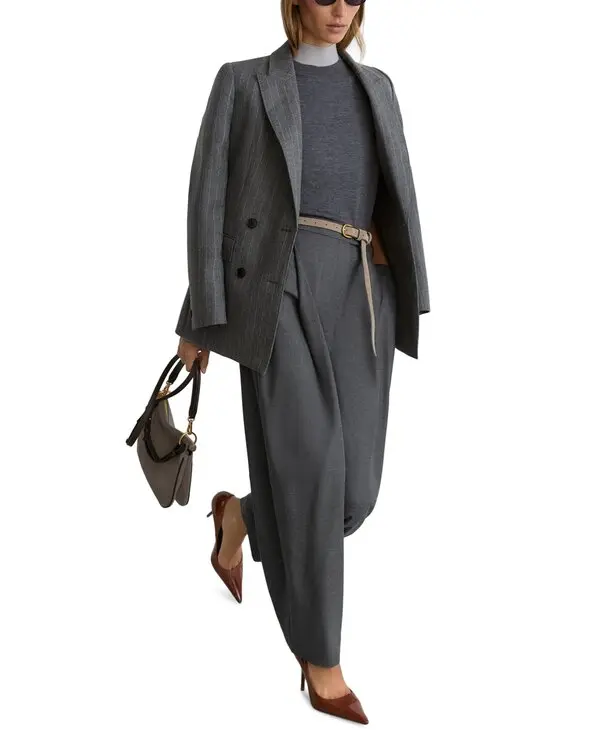 REISS Aries Deep Pleat Barrel Pants