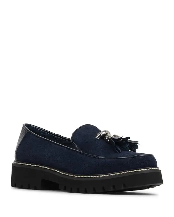 DONALD PLINER Suede Tassel Loafers