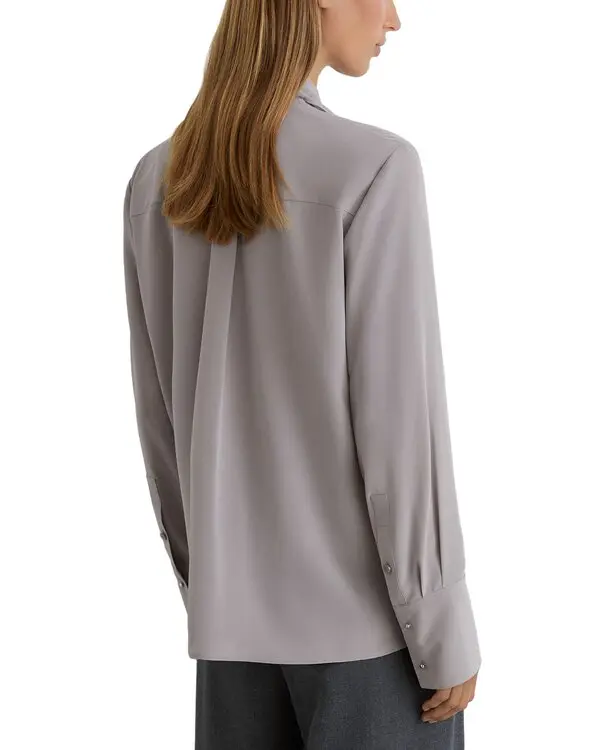 REISS Kathlyn Silk Tie Neck Blouse