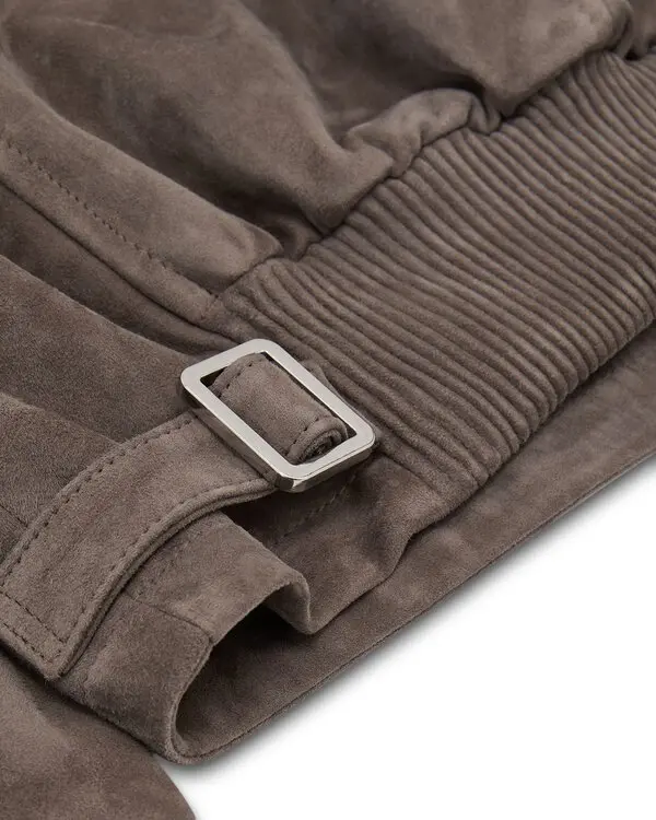 REISS Sorina Suede Zip Front Jacket