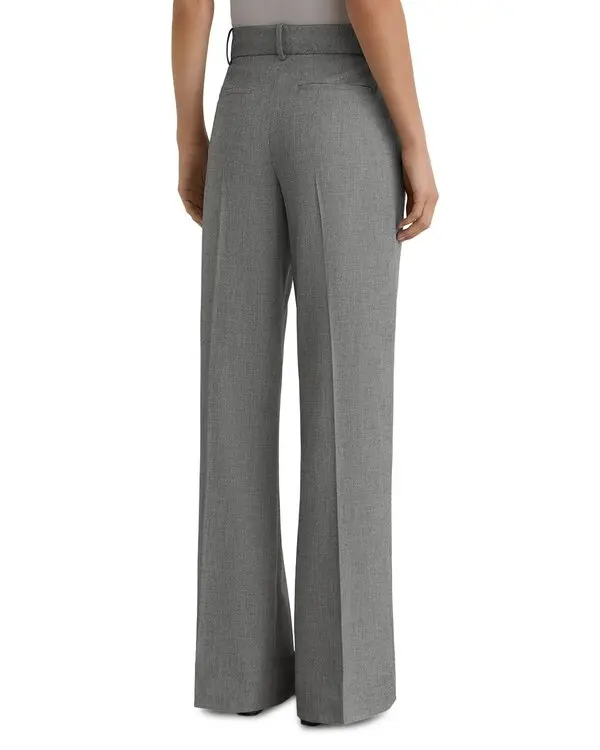 REISS Rosaria Pleated Flare Pants